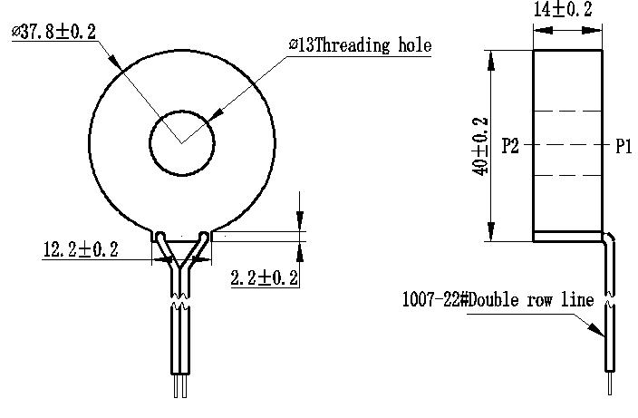 φ37.8mm leading wire current transformer 800A - Buy Product on ZEMING ...